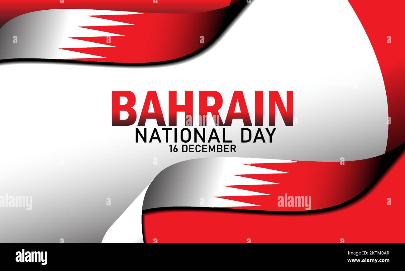greeting text for Bahrain national day celebration. National day vector ...