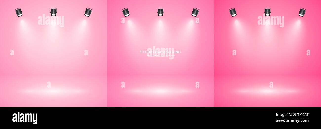 Empty rose studio abstract backgrounds with spotlight effect. Product ...