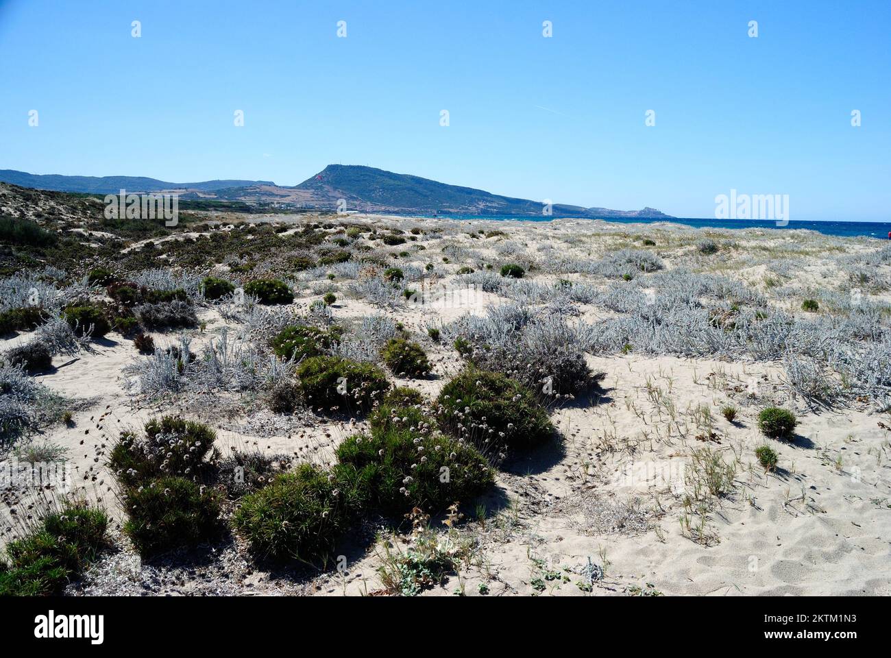 View of Pirotti Li Frati beach Stock Photo - Alamy
