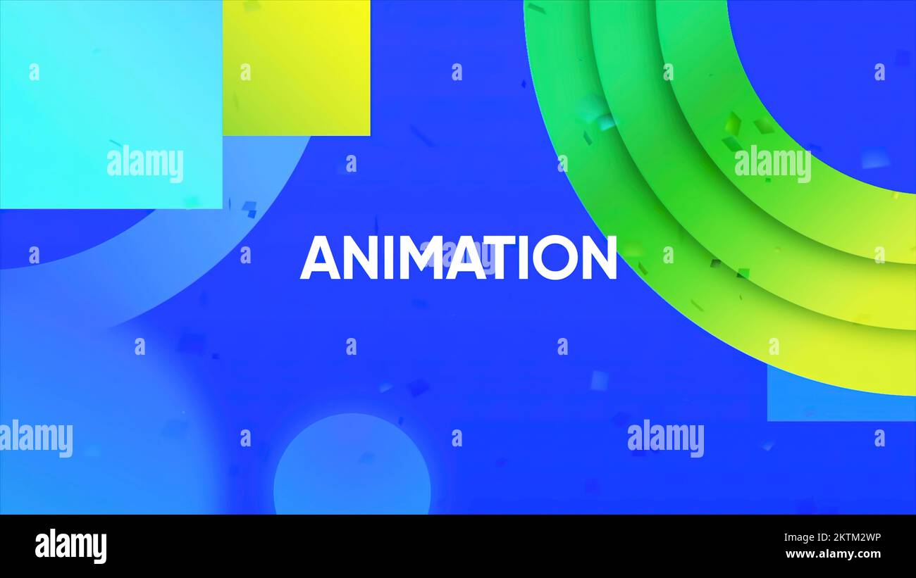 Motion graphic background with colorful geometric shapes. Motion ...