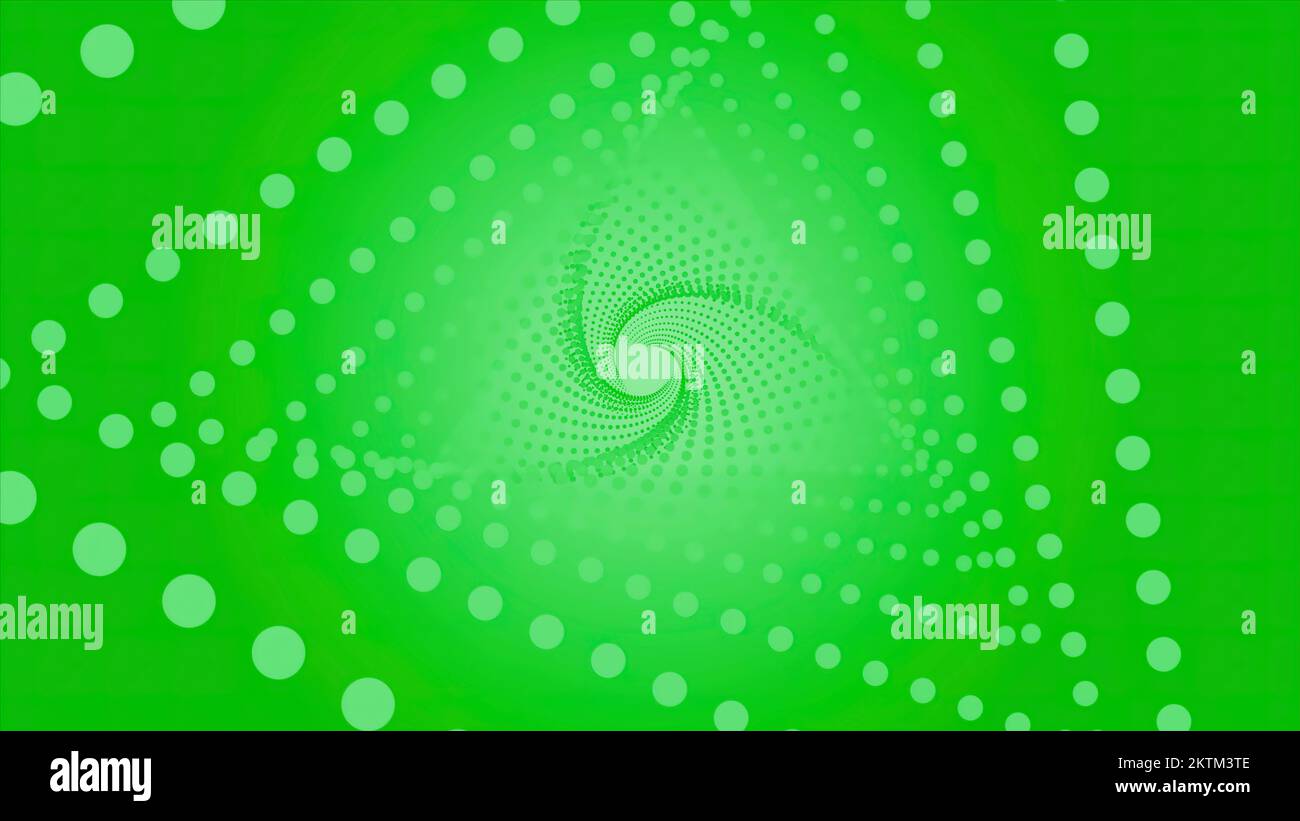 Abstract flight inside tunnel of dotted triangles. Motion. Optical ...