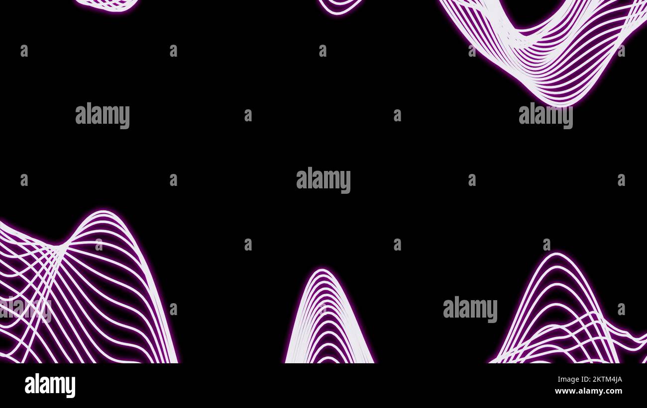 Abstract purple colored streaks. Design. Moving and bending animated ...