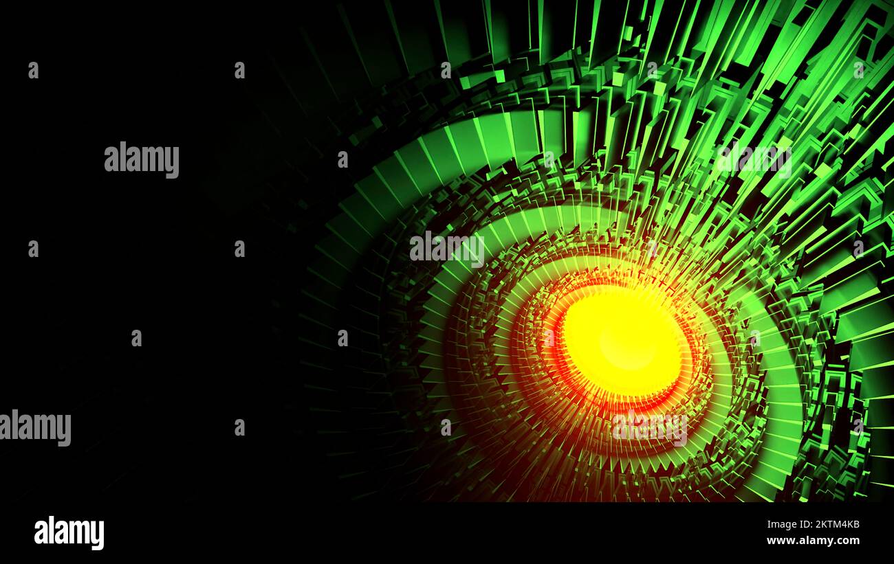 Science fiction high tech spinning elements background. Design ...