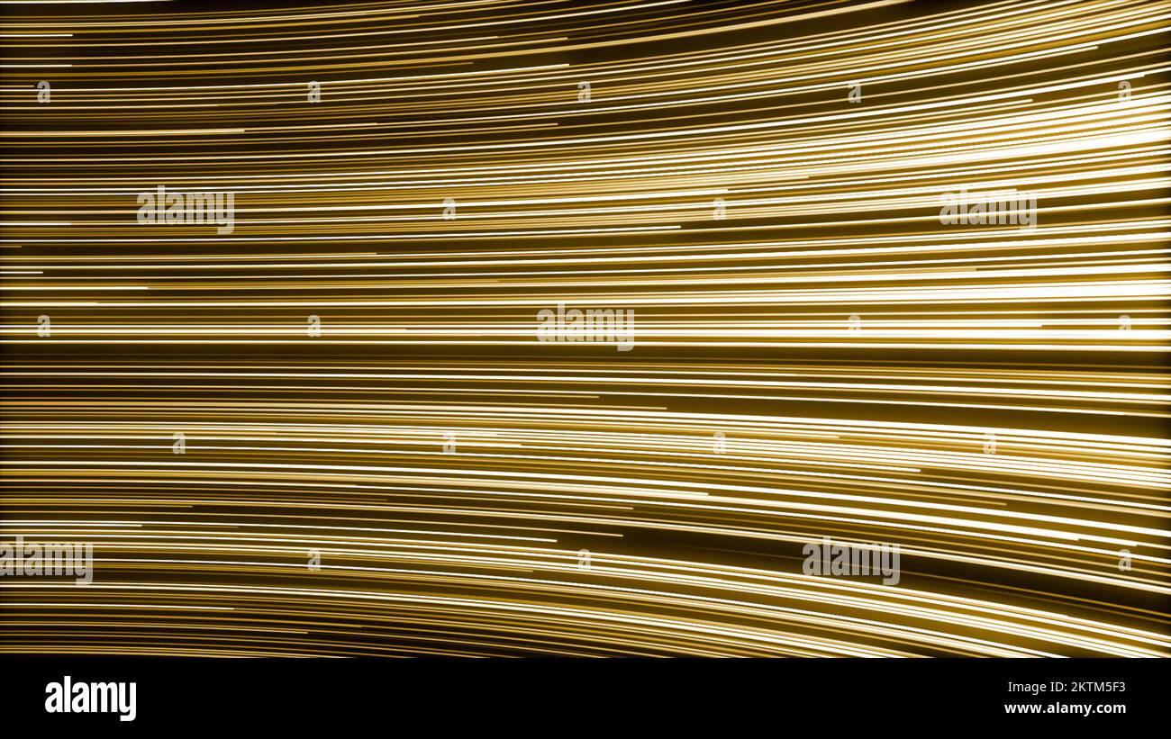 Abstract horizontal colorful rays bending all over the screen. Motion ...