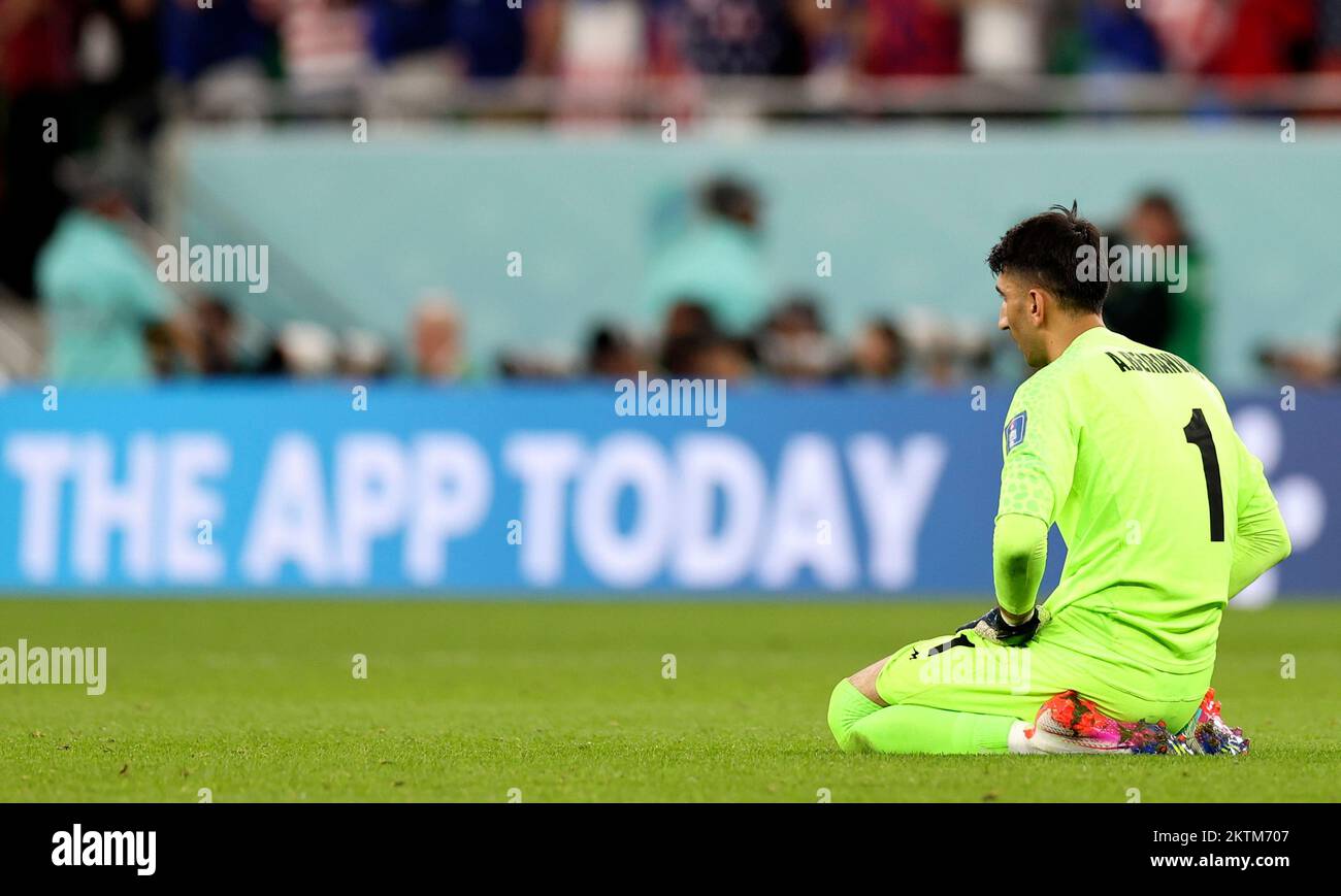 Doha Qatar 29th Nov 2022 Alireza Beiranvand Goalkeeper Of Iran