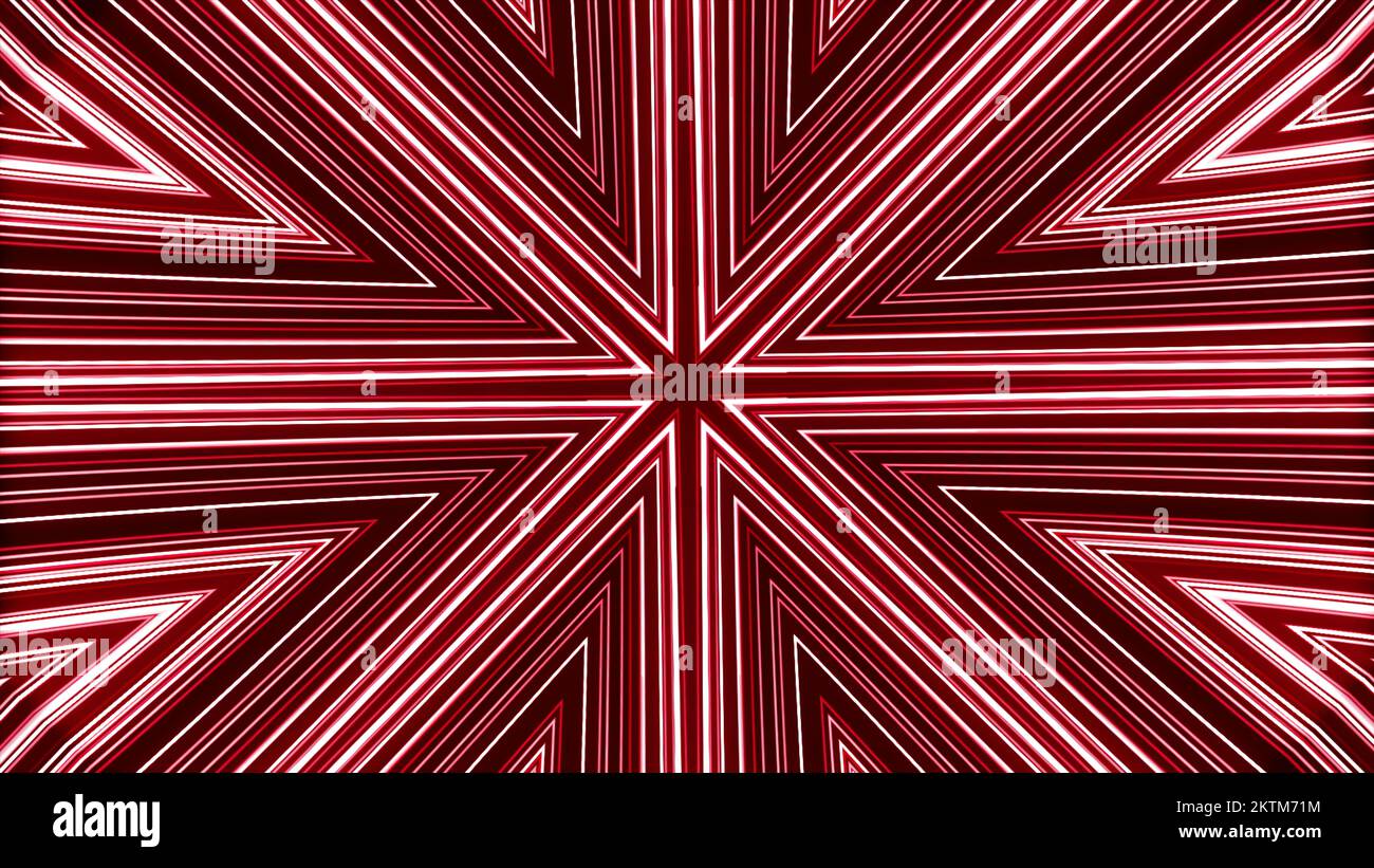 Abstract lined background with red star shaped pattern. Motion. Narrow ...