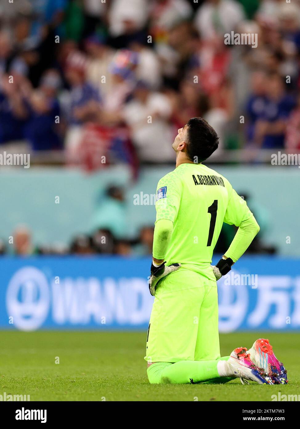 Doha, Qatar. 29th Nov, 2022. Alireza Beiranvand, goalkeeper of Iran ...