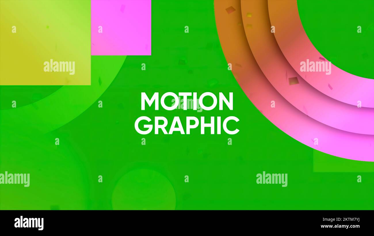 Motion graphic background with colorful geometric shapes. Motion ...