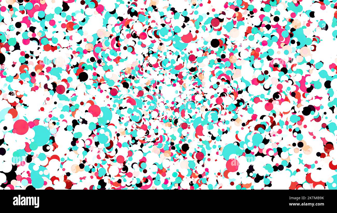 Abstract bokeh pattern with colorful dots on a white background. Motion ...