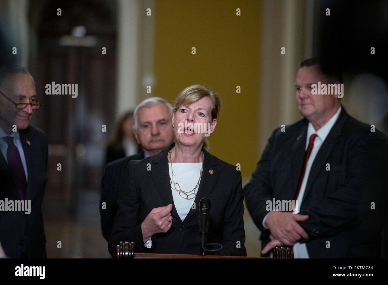 United States Senator Tammy Baldwin (Democrat of Wisconsin) offers ...