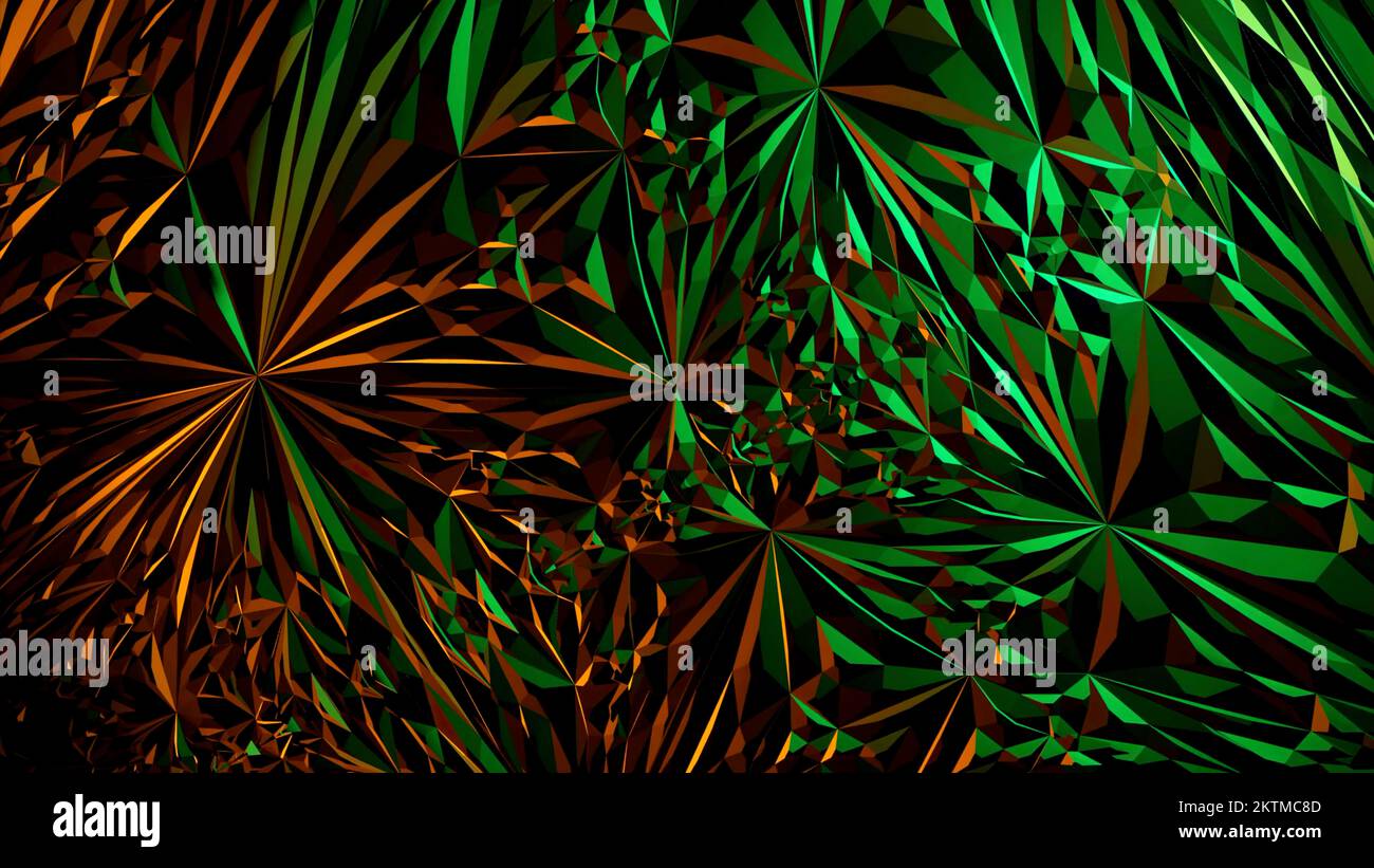 Abstract expanding fractal figures background. Design. Sharp 3D shapes ...