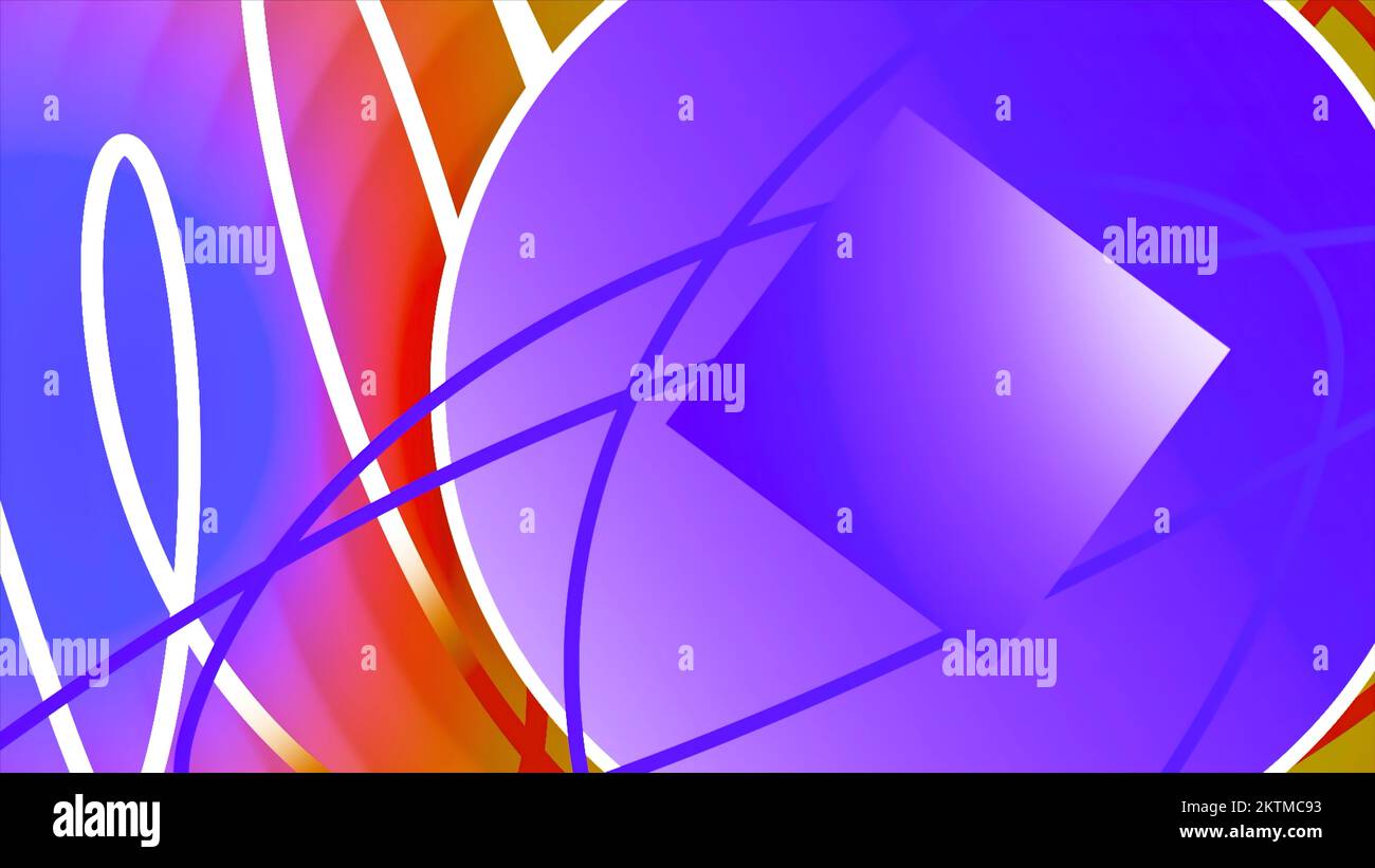 Abstract geometric shapes in contrasting bright colors. Motion. Large ...