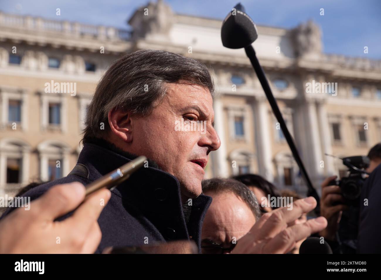 Rome, Italy. 29th Nov, 2022. Leader of "Azione" Carlo Calenda meets ...