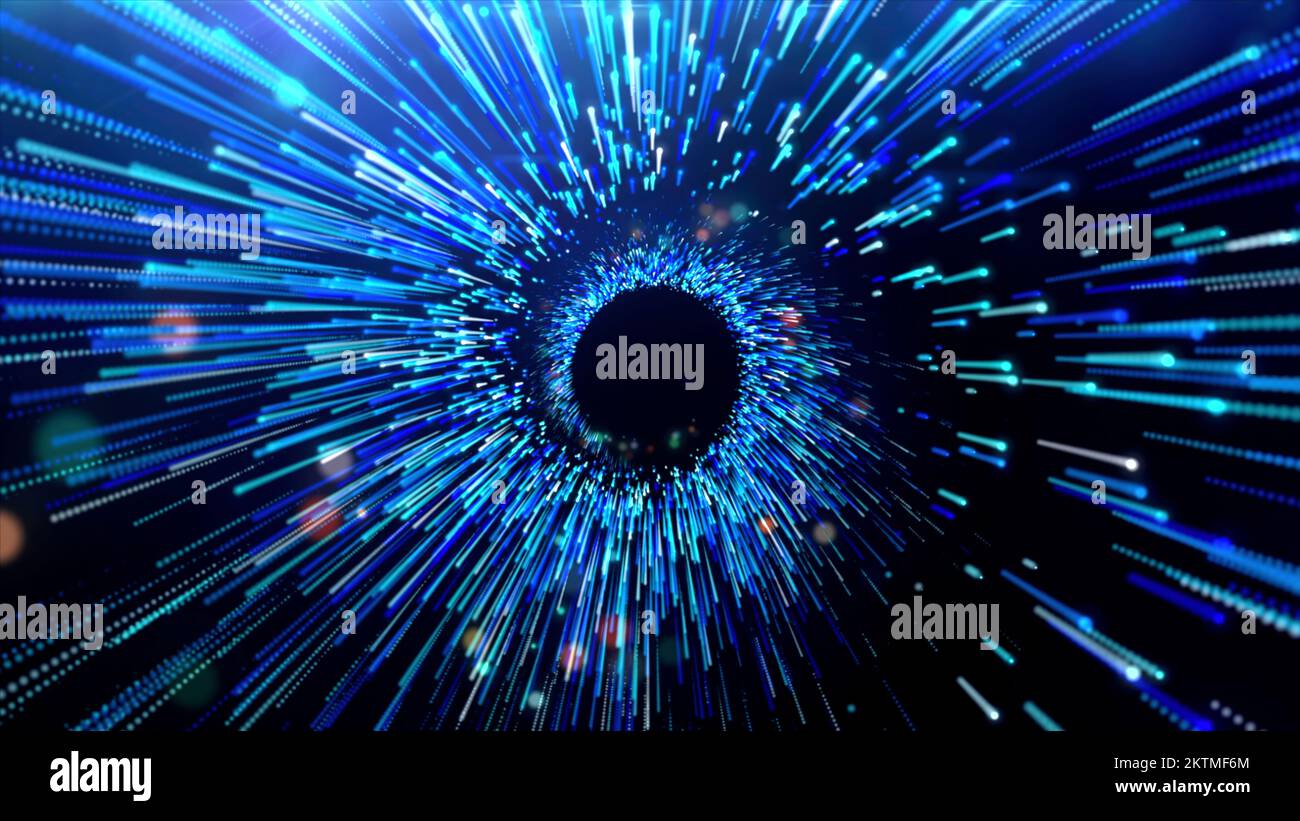 Spiral movement of particles, smooth spiral movement. Motion. Abstract ...