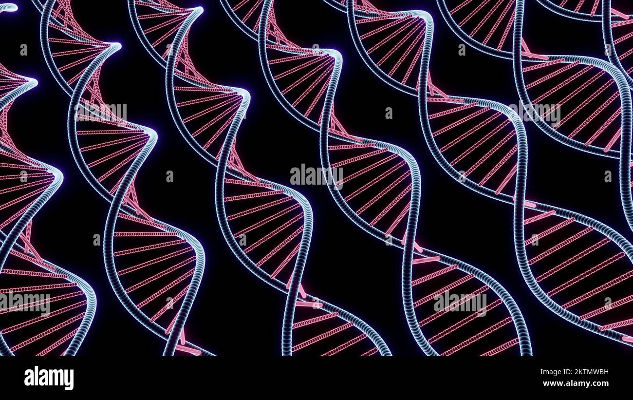 Digital illustration of the DNA structure, double helix. Design ...