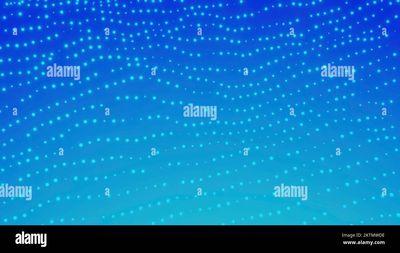 Abstract animation with slowly rippling surface of particles. Design ...