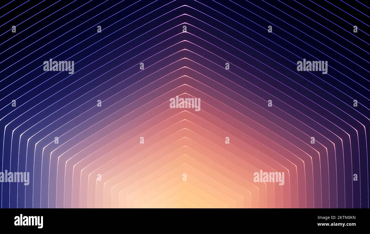 Abstract background with gradient moving line in hexagonal shape ...