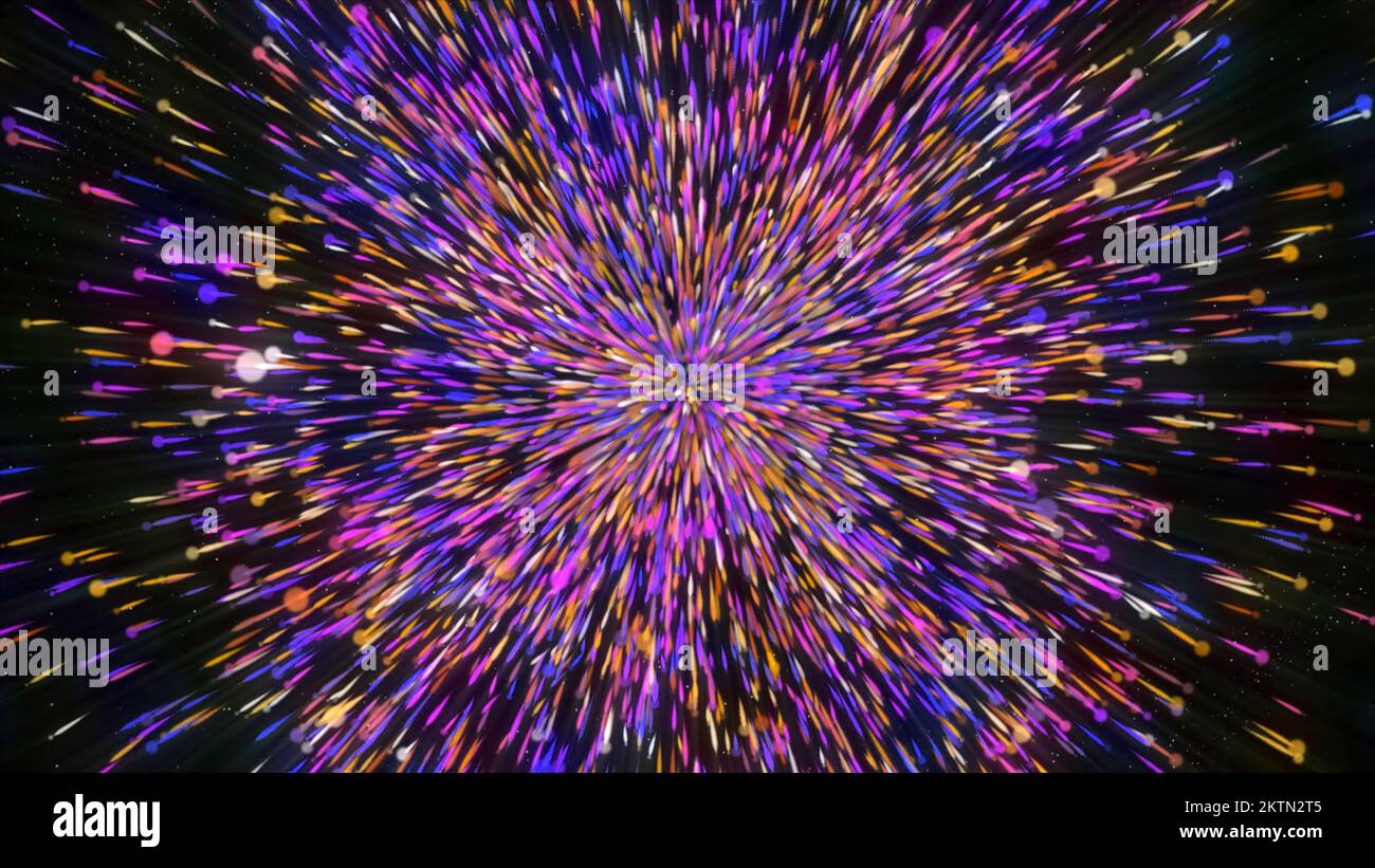 Collapsing energy flow. Motion. Bright lines of energy flow disappear ...