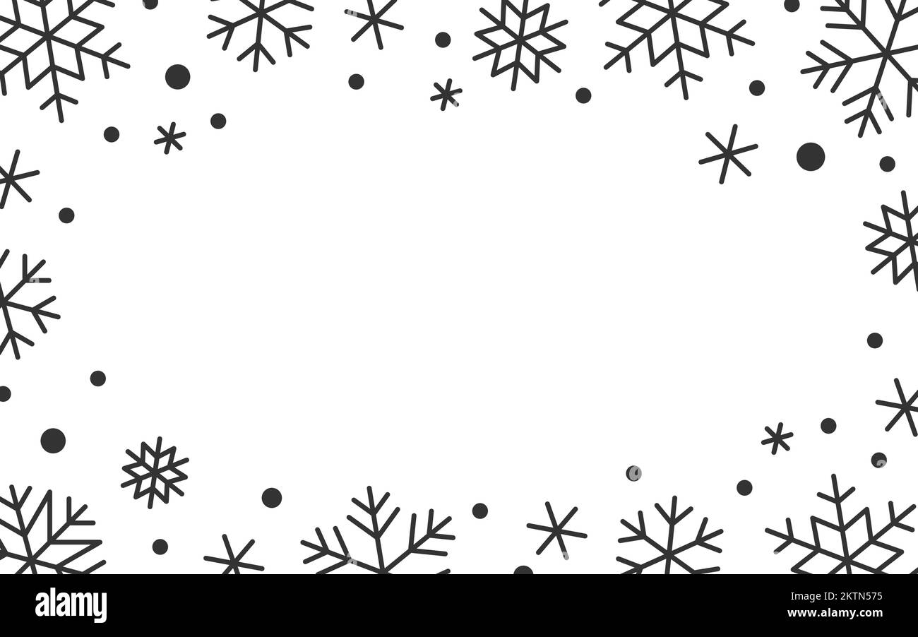 Snowflake Borders And Frames Black And White