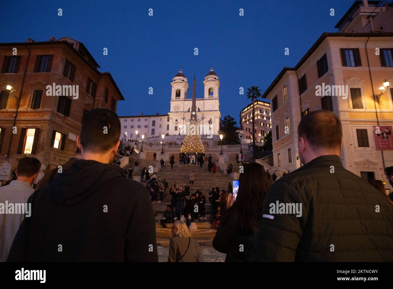 Rome, Italy. 29th Nov, 2022. View of Christmas tree on the Spanish ...