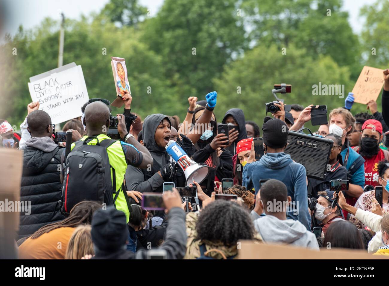 John Boyaga Black Lives Matter demonstration in Hyde Park London photo ...