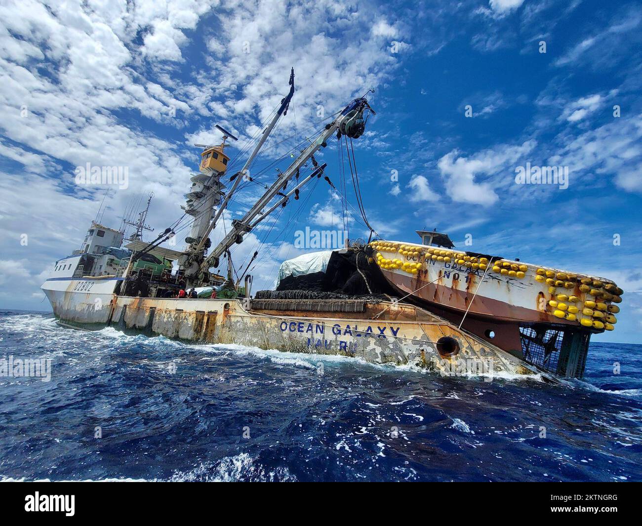 The crew of the USCGC Frederick Hatch (WPC 1143) approach the Ocean ...