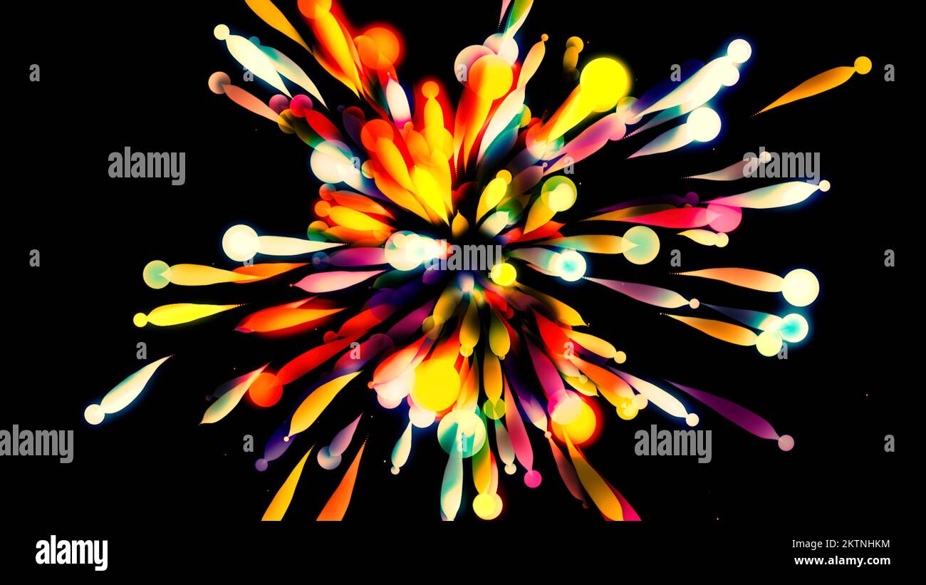 Creative colorful animation beautiful particles hi-res stock ...