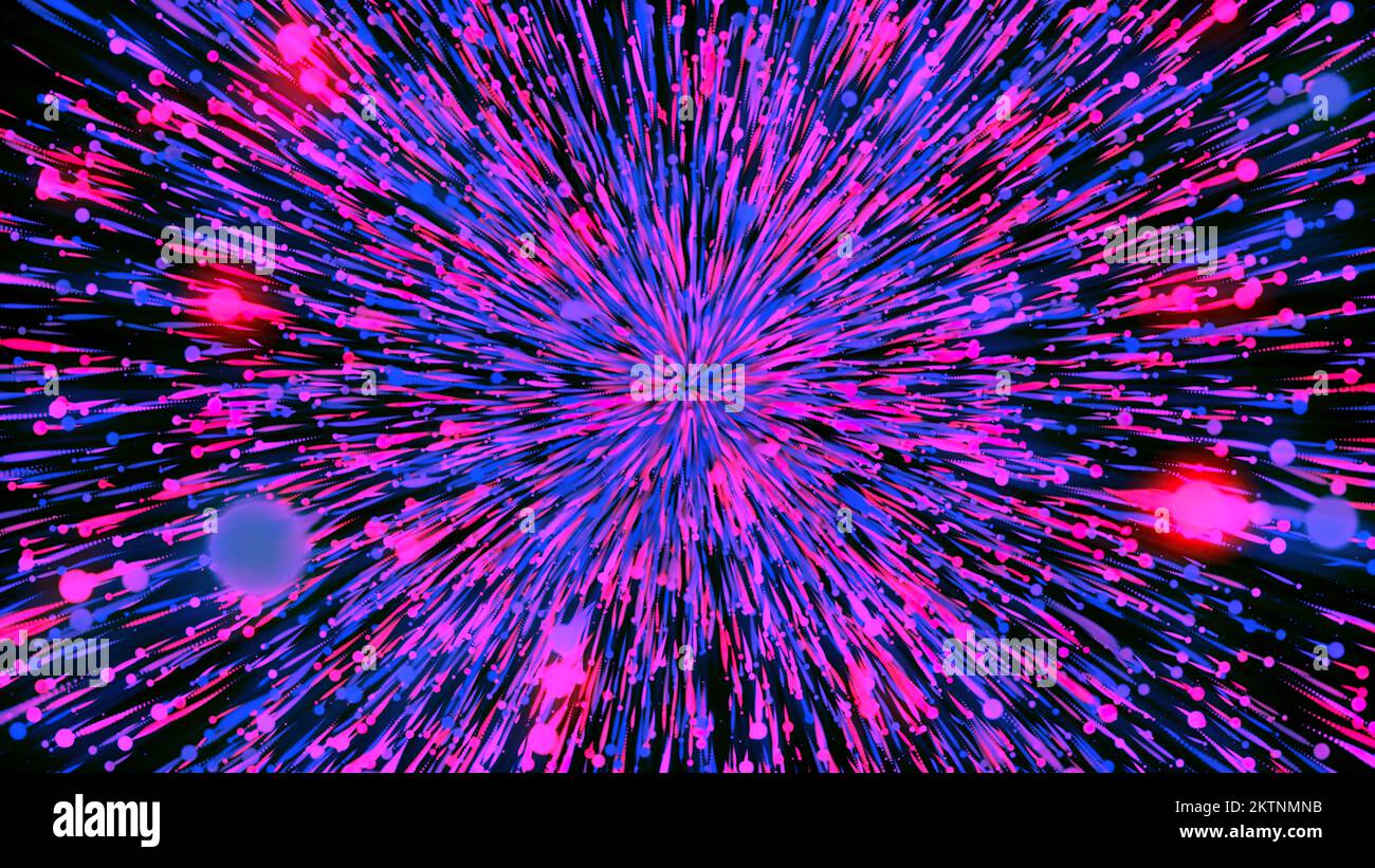 Collapsing energy flow. Motion. Bright lines of energy flow disappear ...
