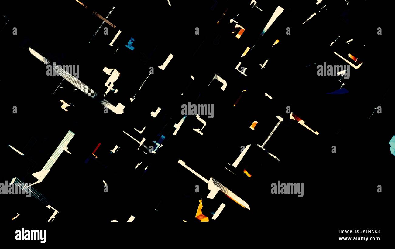 Moving lines in form of maze. Motion. Lines move according to scheme ...