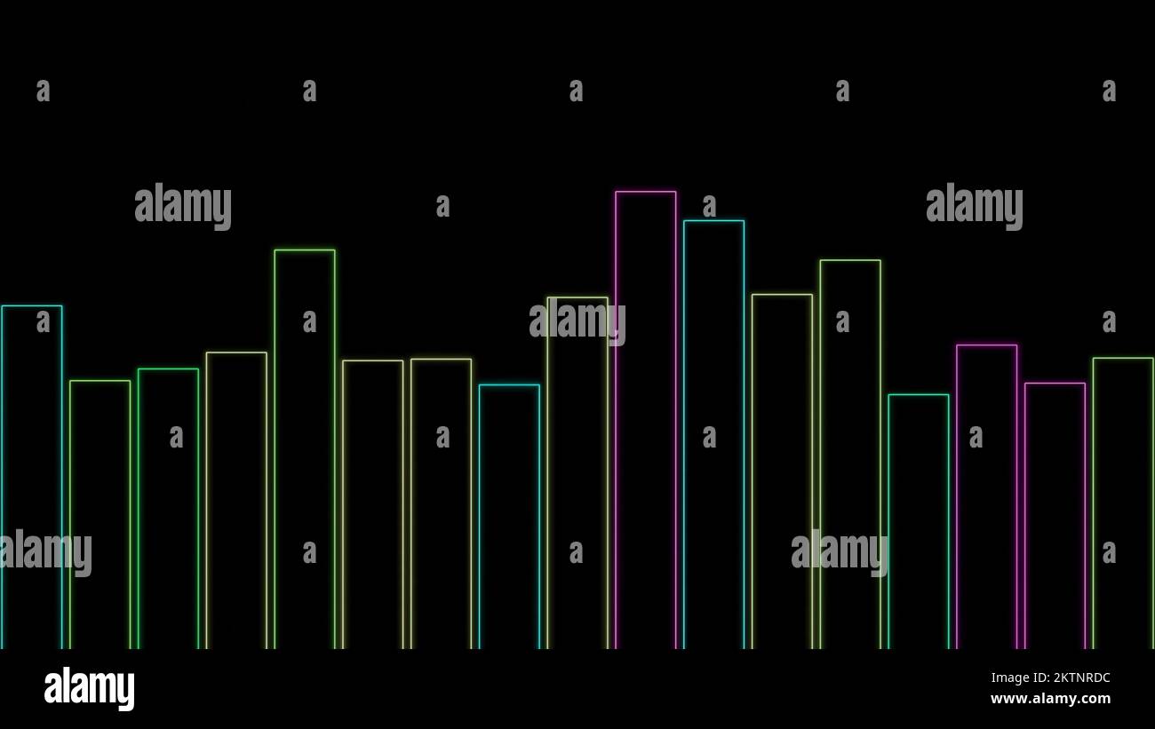 Column Equalizer. Design. Colorful columns of contour lines move to ...