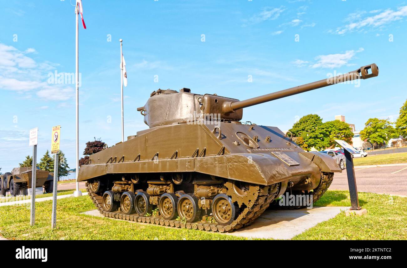 Old Sherman Tank in Charlottetown Armory Stock Photo - Alamy