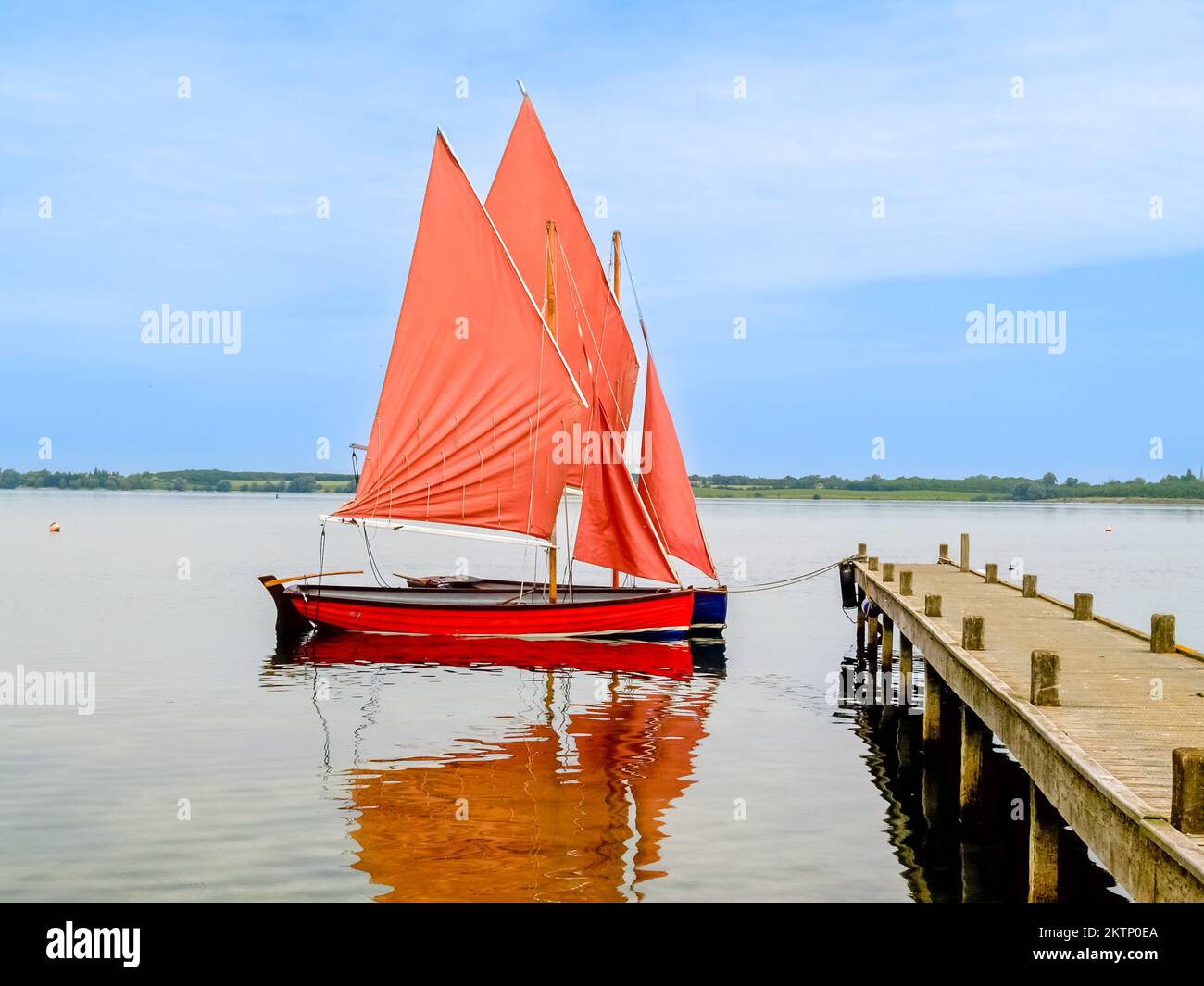 Two dinghies at jetty hi-res stock photography and images - Alamy