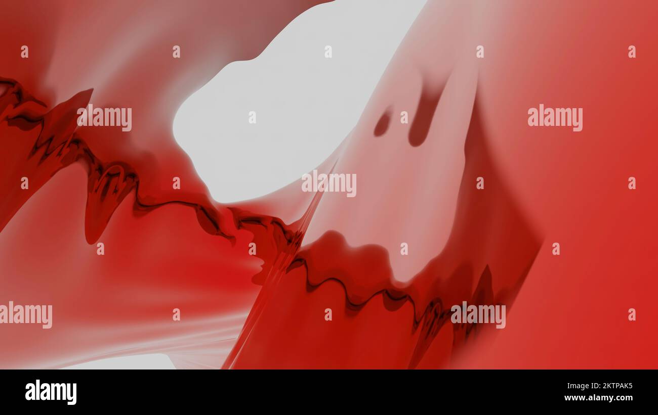 Animation with red liquid and abstract movements. Design. Abstract red ...