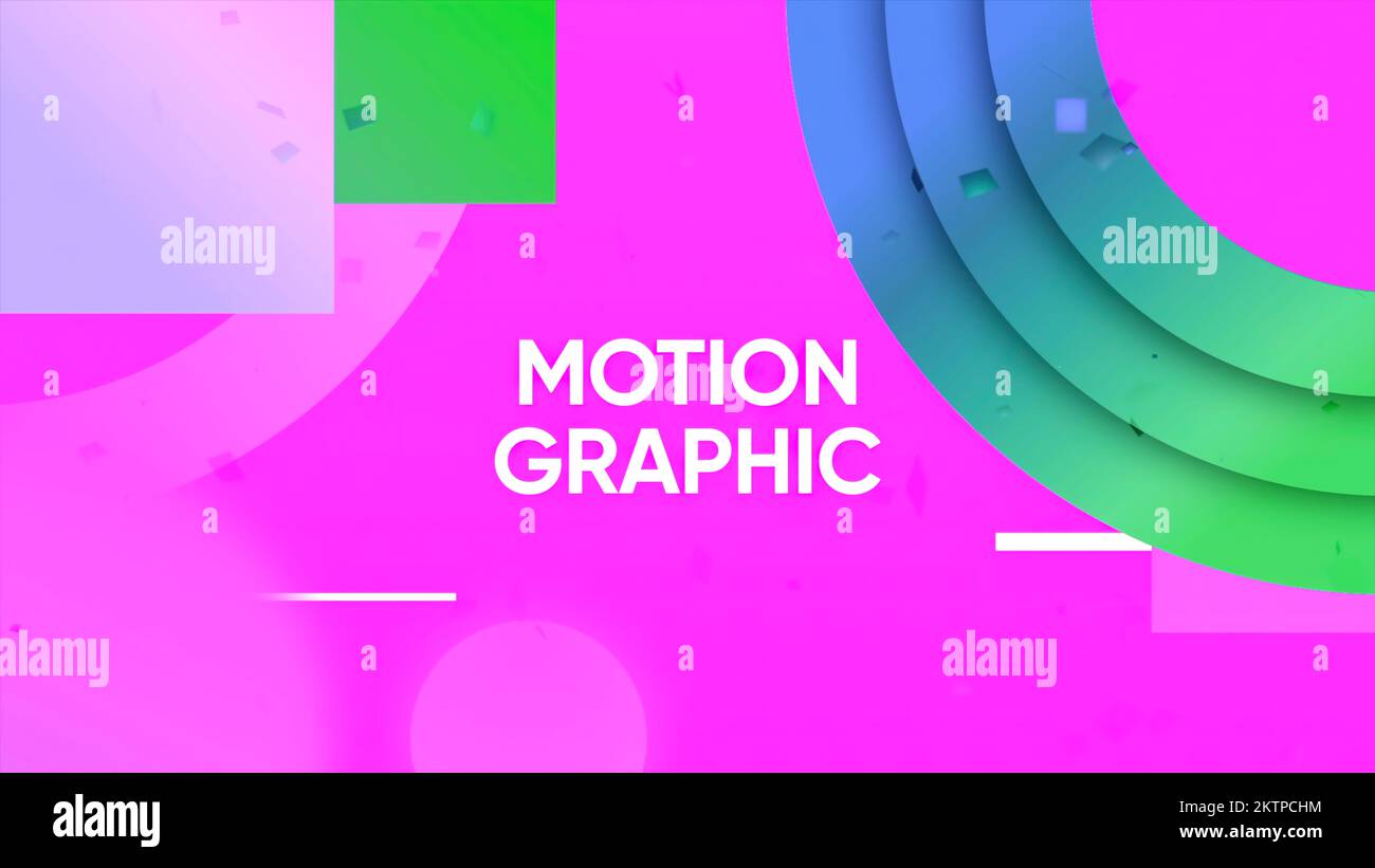 Animation with moving colorful figures for background. Motion. Stylish ...