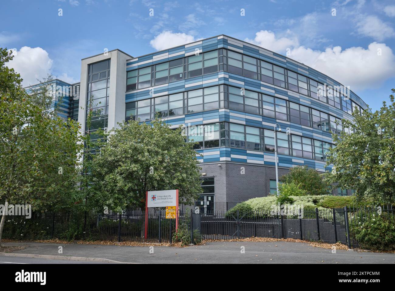 St Mary Redcliffe and Temple School Bristol Stock Photo - Alamy