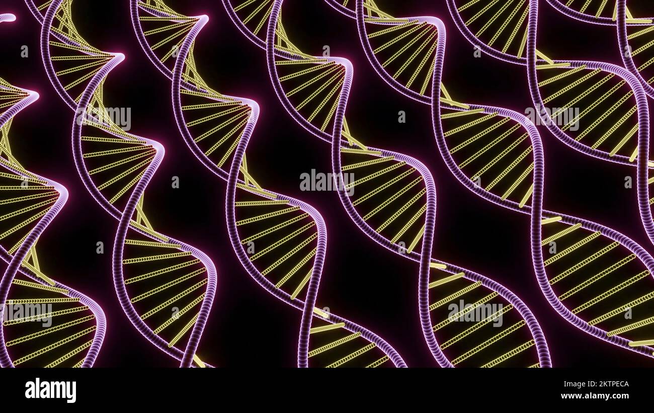 Moving genetic spirals. Design. Many lines of genetic dna helices. DNA ...