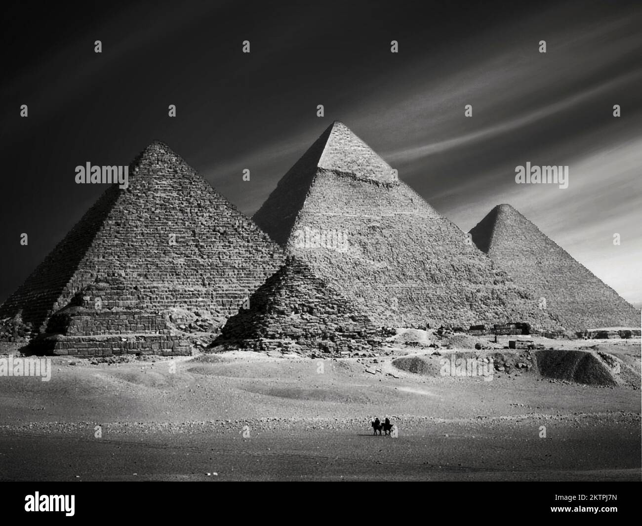 The pyramids of Giza, Egypt Stock Photo - Alamy