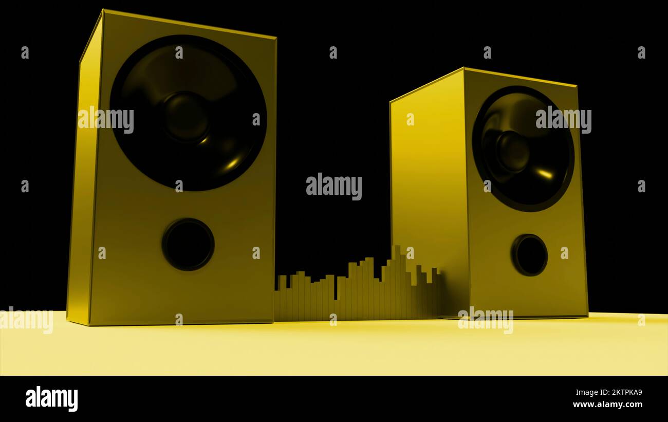 3d animation stereo speakers musical hi-res stock photography and ...