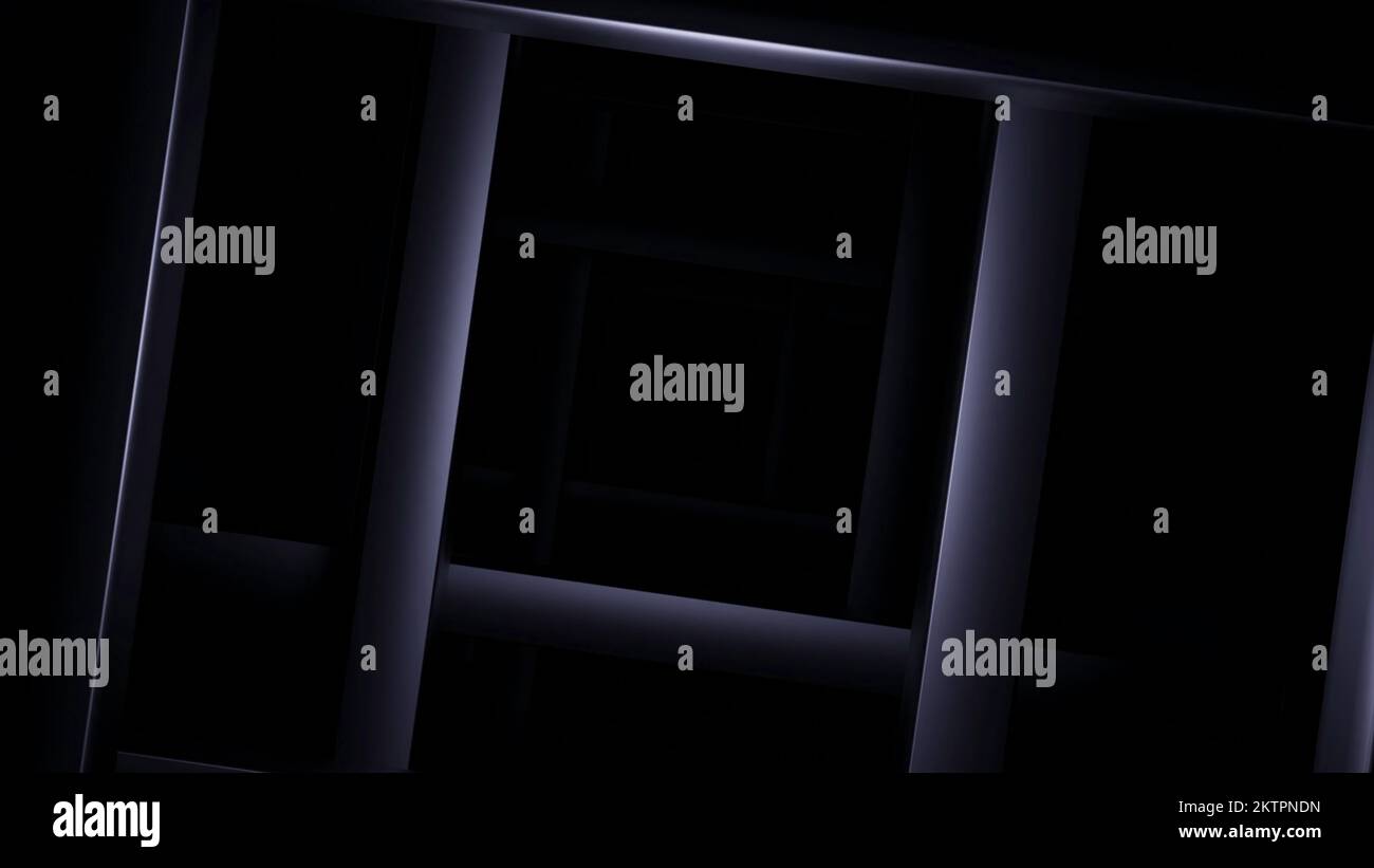 Dark square tunnel with light shadows. Design. Square tunnel with ...