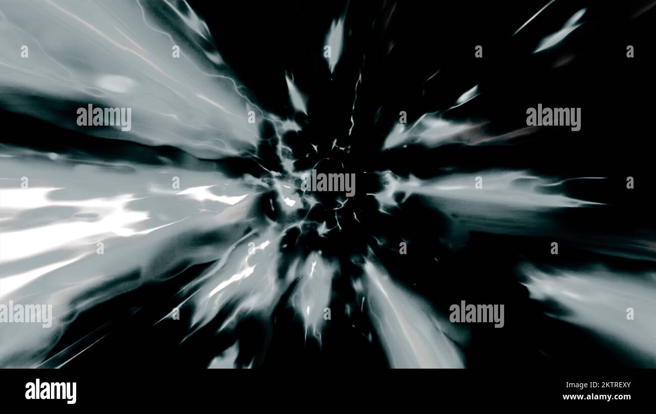 Rotating tunnel with bright spots. Motion. Colorful spots move in flow ...