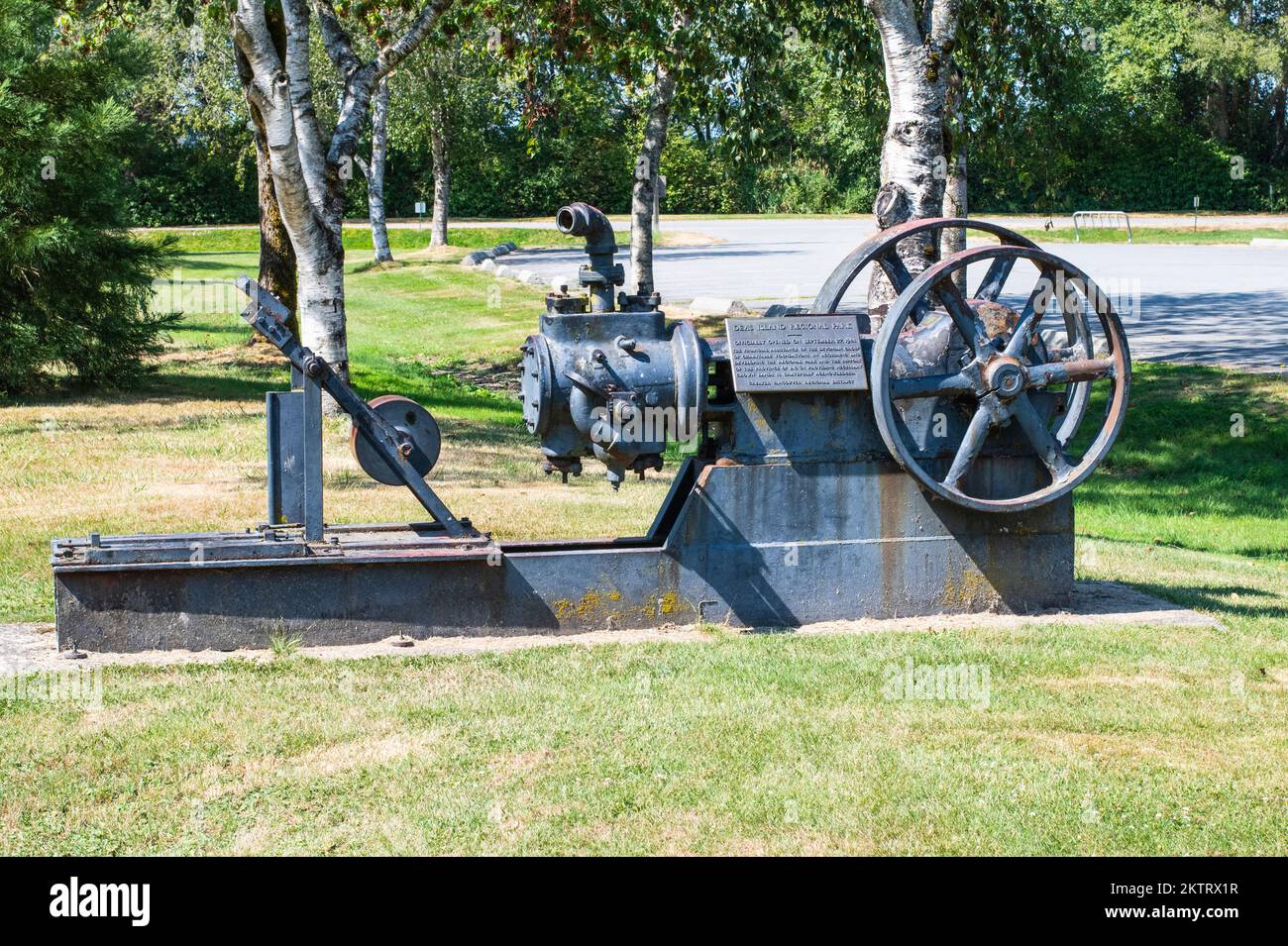 Steam engine at Deas Island Regional Park in Delta, British Columbia ...