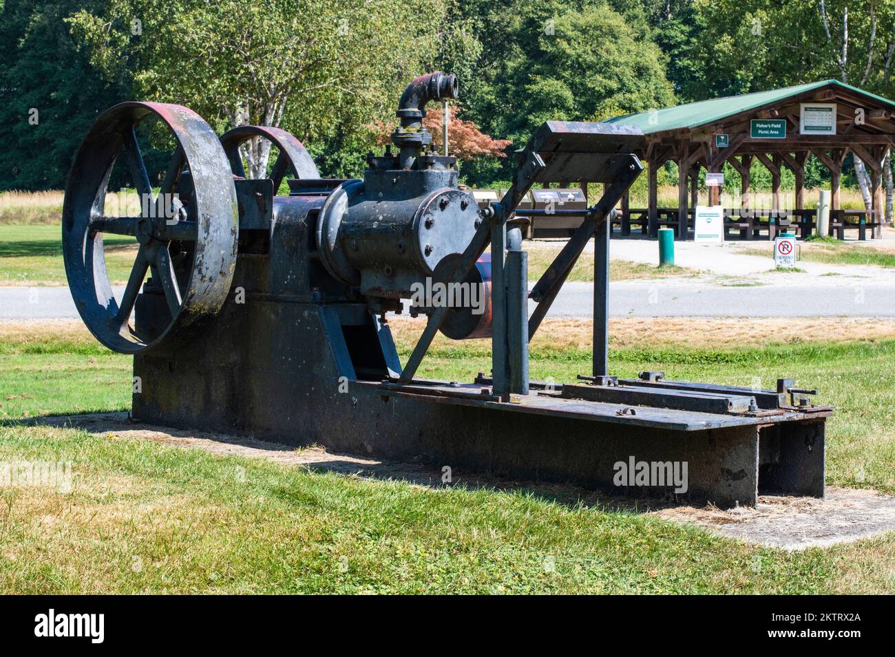 Steam engine at Deas Island Regional Park in Delta, British Columbia ...