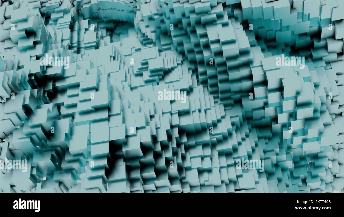 Blue and pink background. Design . Bright 3d animation made of small ...