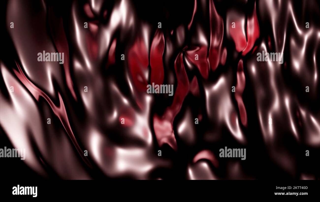 Moving red and black wavy texture, transforming abstract curved shapes ...