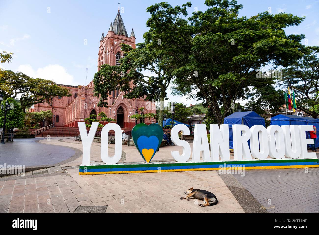 San Roque, Antioquia - Colombia - November 7, 2022; San Roque Main Park ...