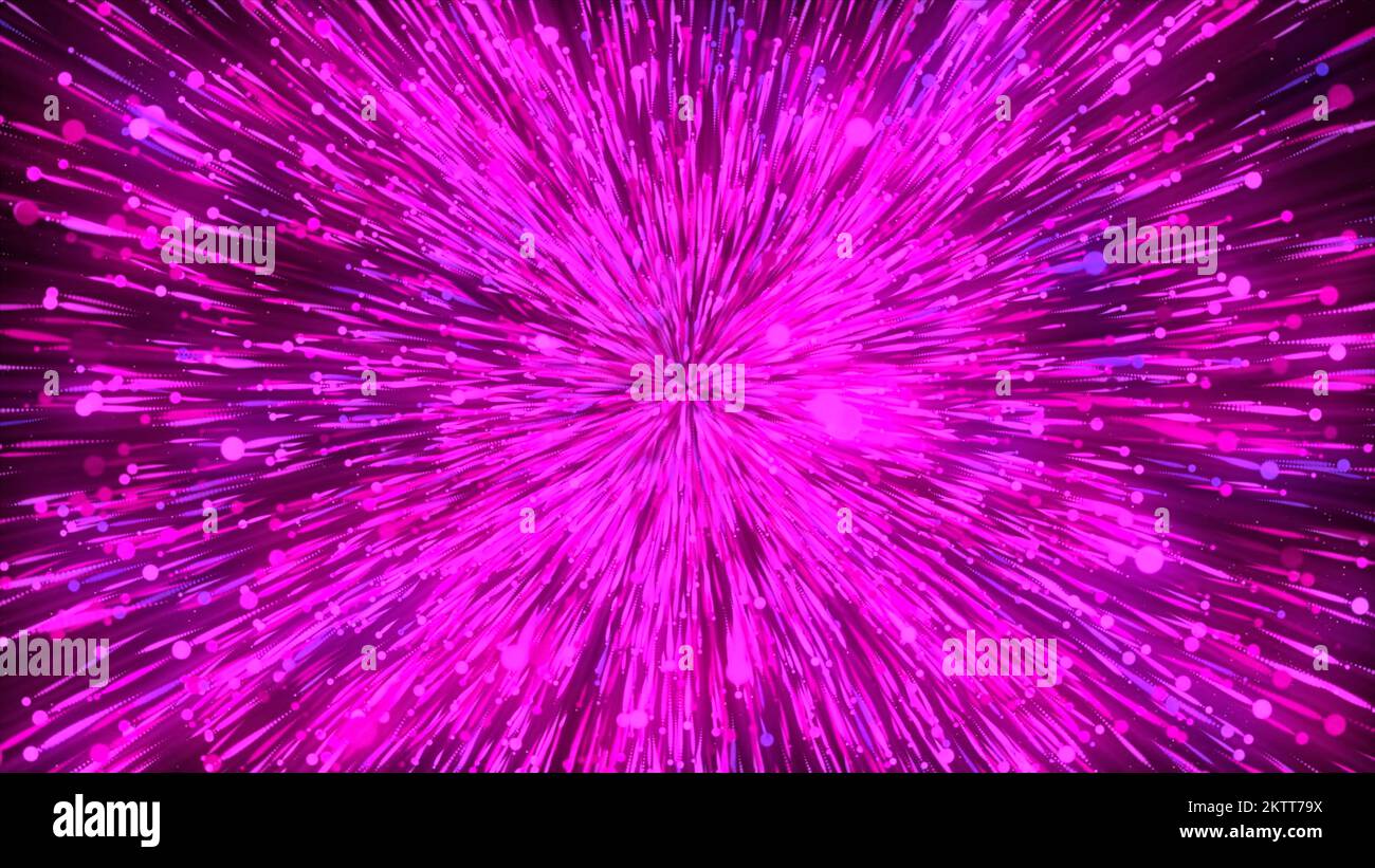 Magic Pink Animation With Sphere Of Particles And Rays Becoming Smaller Motion Particles