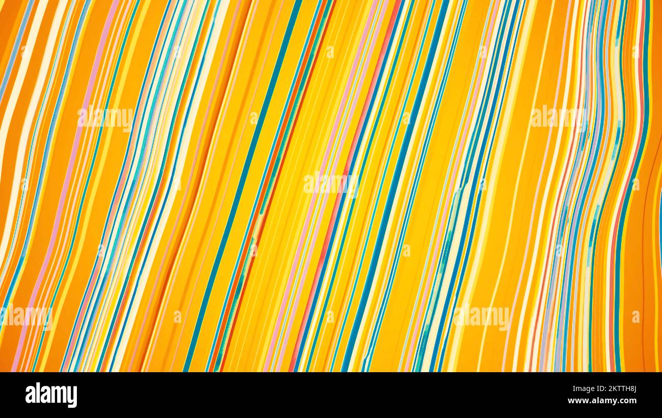 Animation with moving stream of colorful wavy lines. Motion. Lines move ...