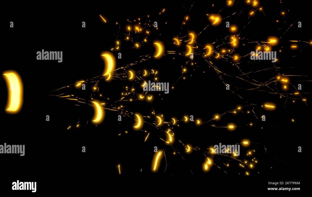 Neuron network, synapses animation. Design. Neurons inside the human ...