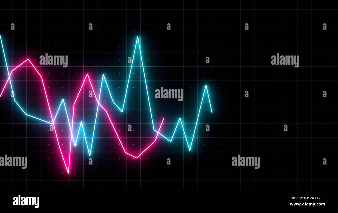 Digital animated cryptocurrency graph on timeline with dynamic movement ...