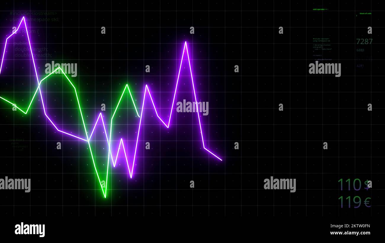 Graph of crypto currency online, stock exchange market chart of digital ...